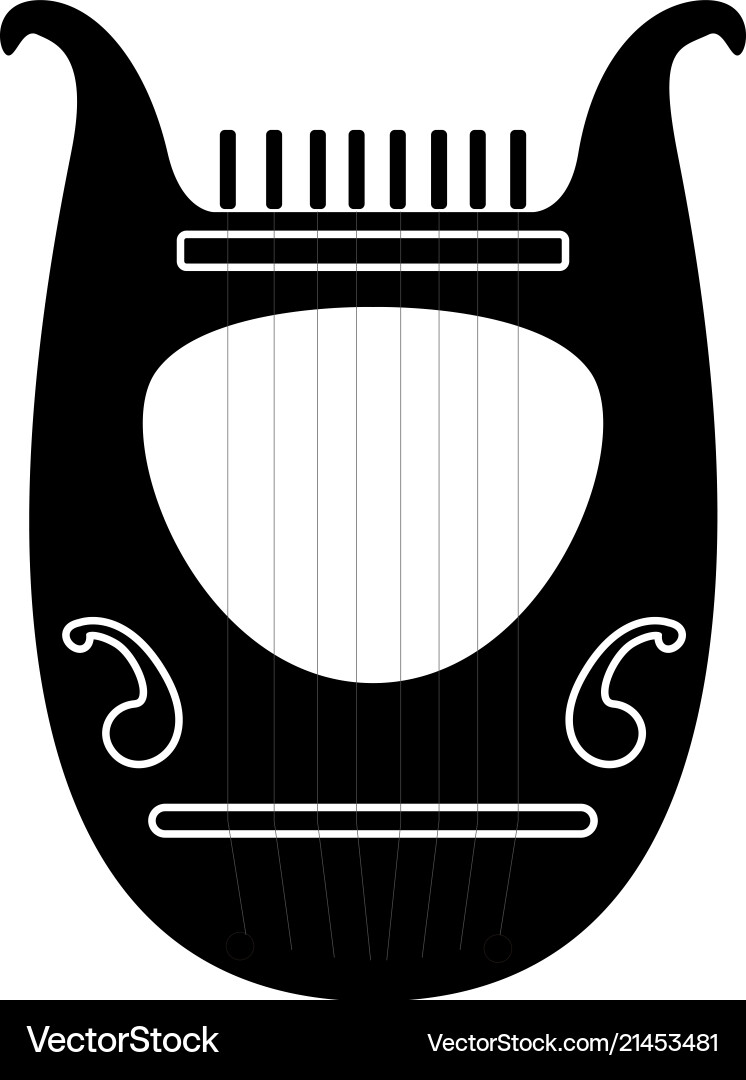 Isolated harp musical instrument icon Royalty Free Vector