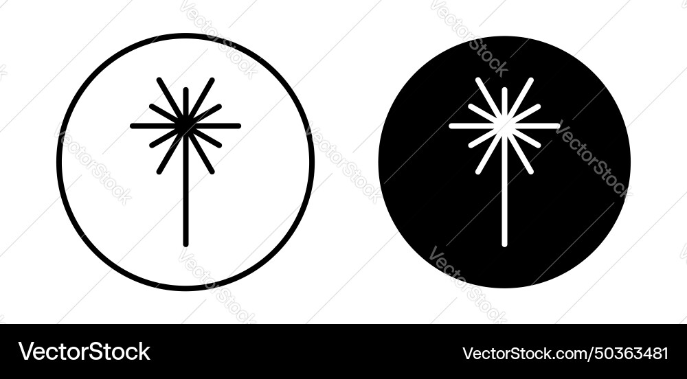 Laser-Strahl-Symbol gesetzt hohe Funken Symbol Vektorbild