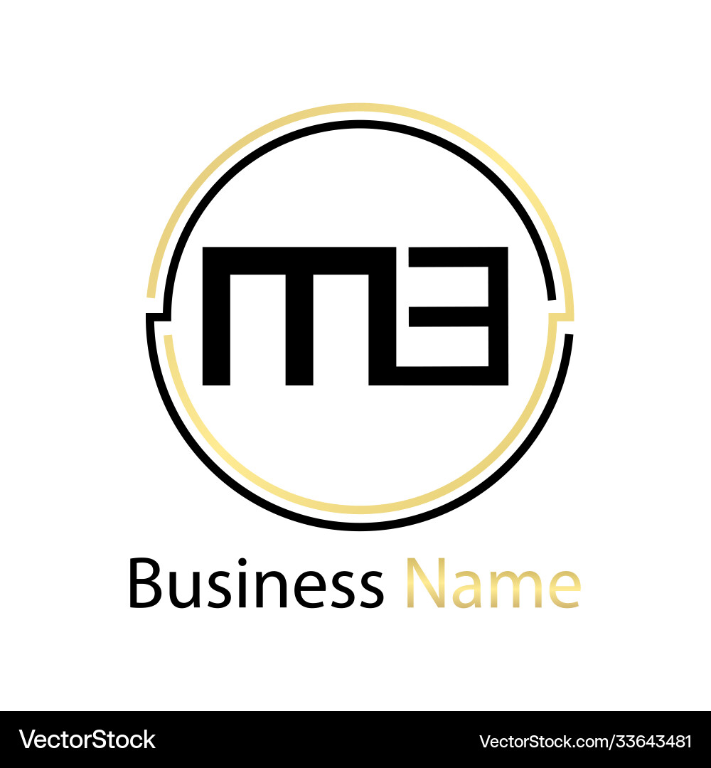 Logo mm business letter design with simple Vector Image