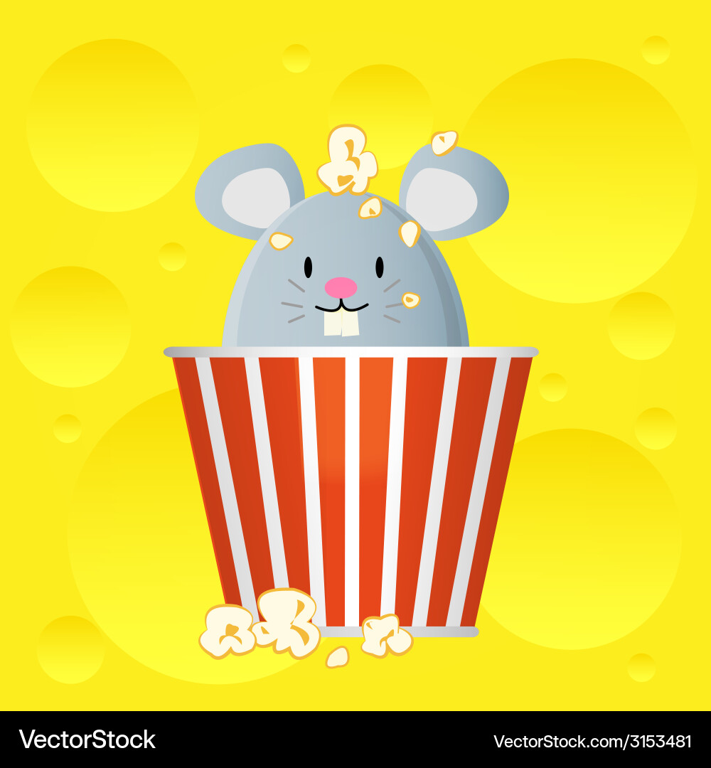 Popcorn cheese Royalty Free Vector Image - VectorStock
