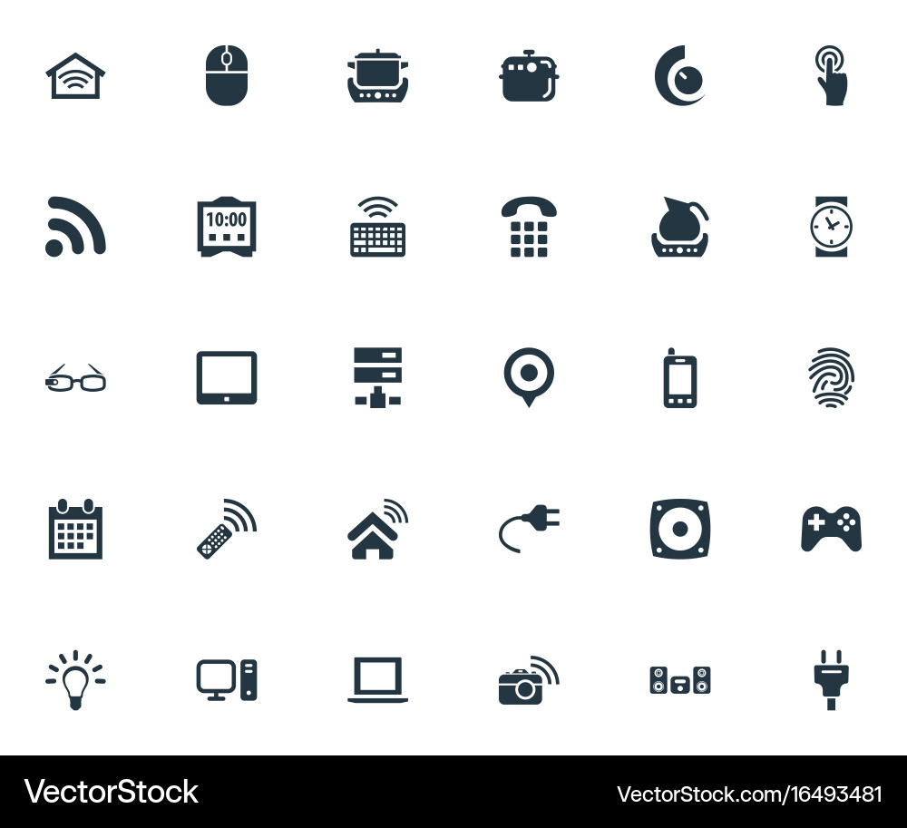 Set of simple device icons Royalty Free Vector Image