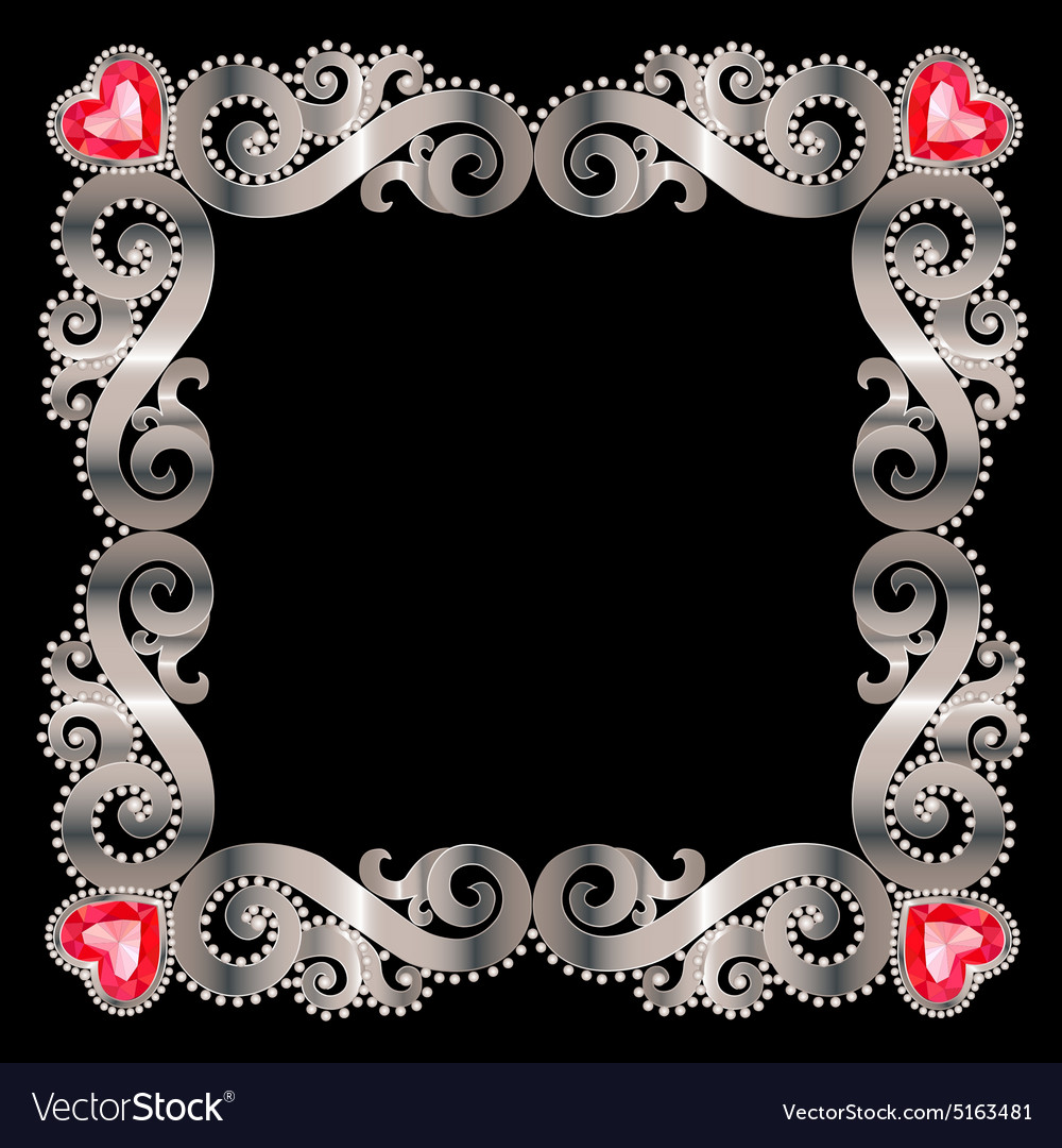 Silver frame Royalty Free Vector Image - VectorStock