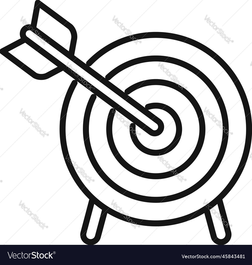 Target Value Icon Outline Core Purpose Royalty Free Vector