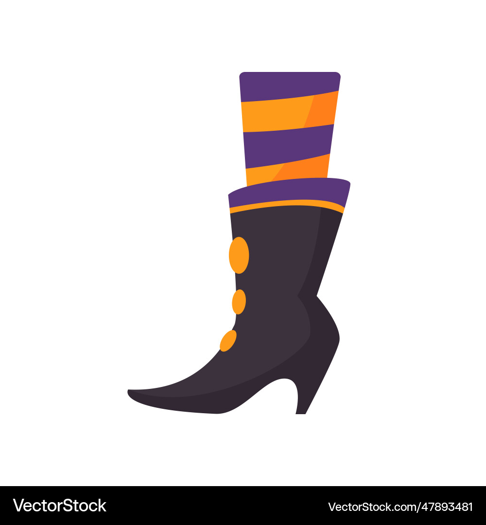 Witch shoes magic little wizards costume Vector Image
