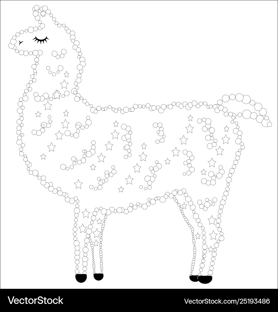 Lama Animal Coloring Pages