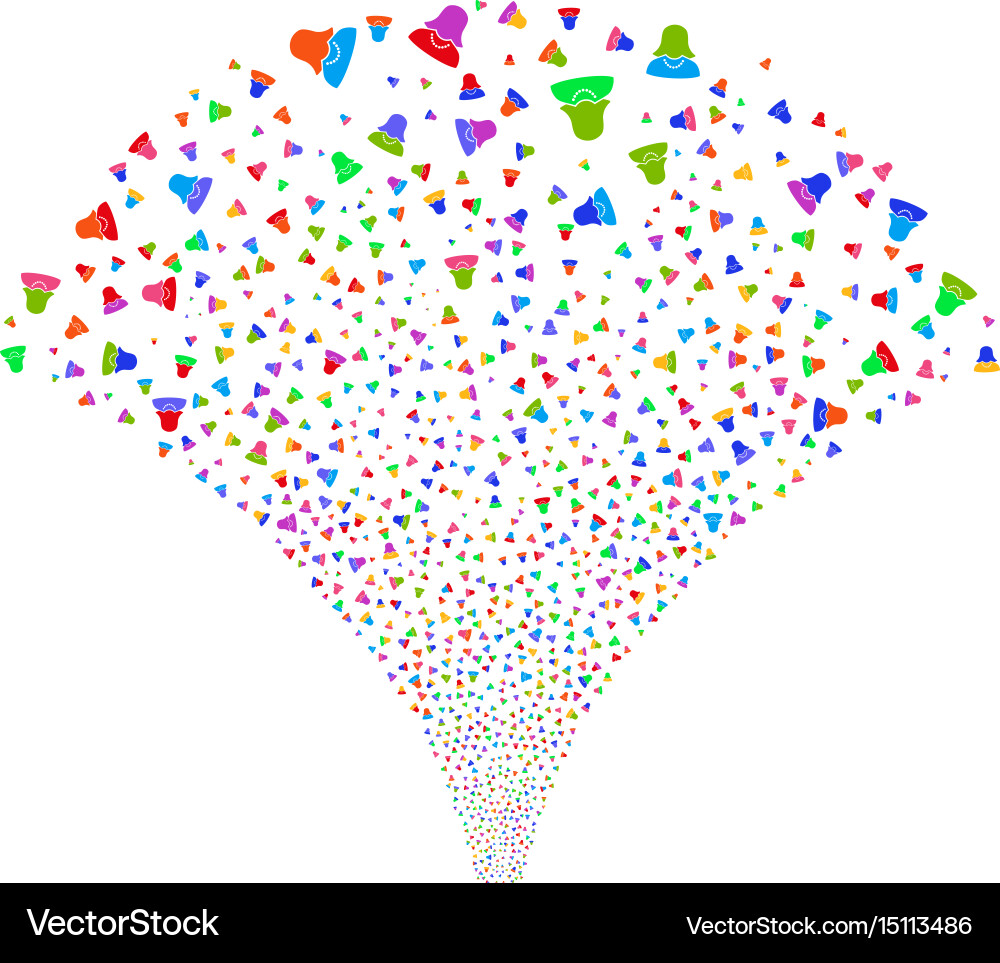 Female fountain stream Royalty Free Vector Image