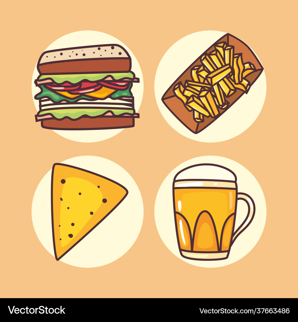 Food symbol group Royalty Free Vector Image - VectorStock