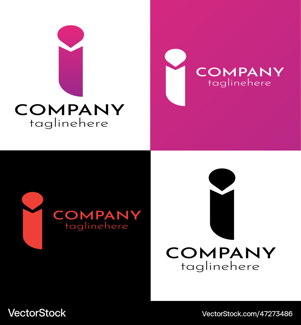 I letter logo and symbol template Royalty Free Vector Image