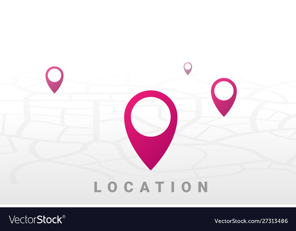 Location pointer icon graphic flat Royalty Free Vector Image