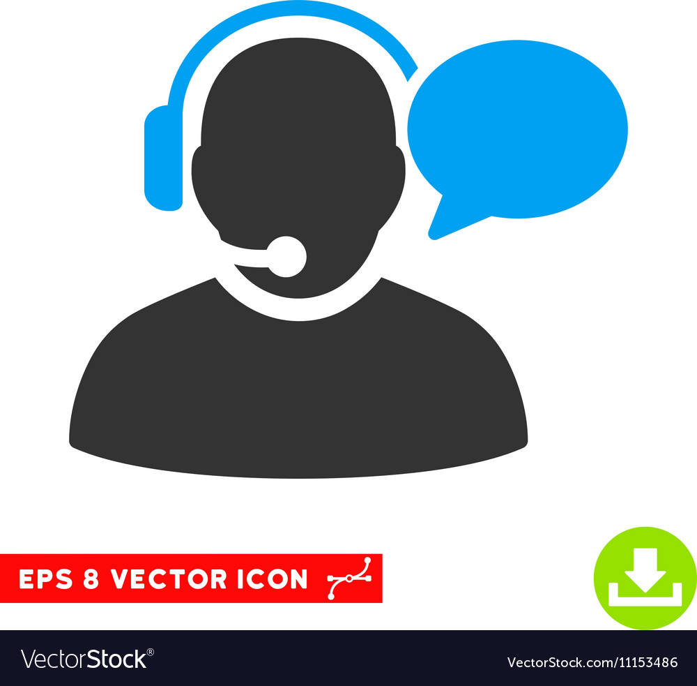 Operator message eps icon Royalty Free Vector Image