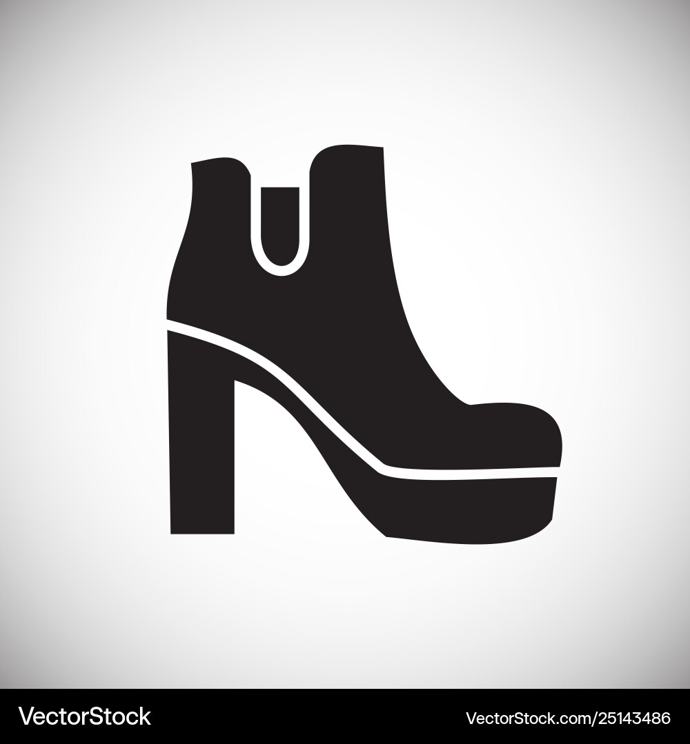 Shoe icon on background for graphic and web design
