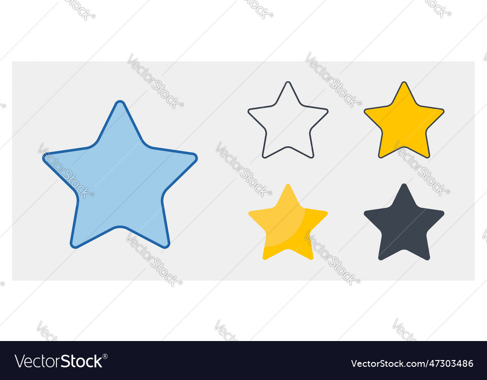 Star icon symbol template for graphic and web Vector Image
