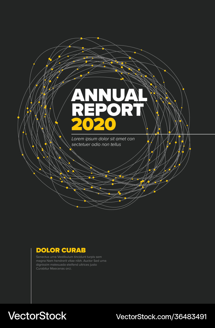 Annual minimalistic report cover template Vector Image