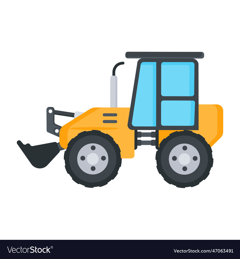 Front loader Royalty Free Vector Image - VectorStock