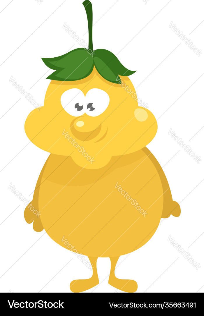 Little lemon man on white background Royalty Free Vector