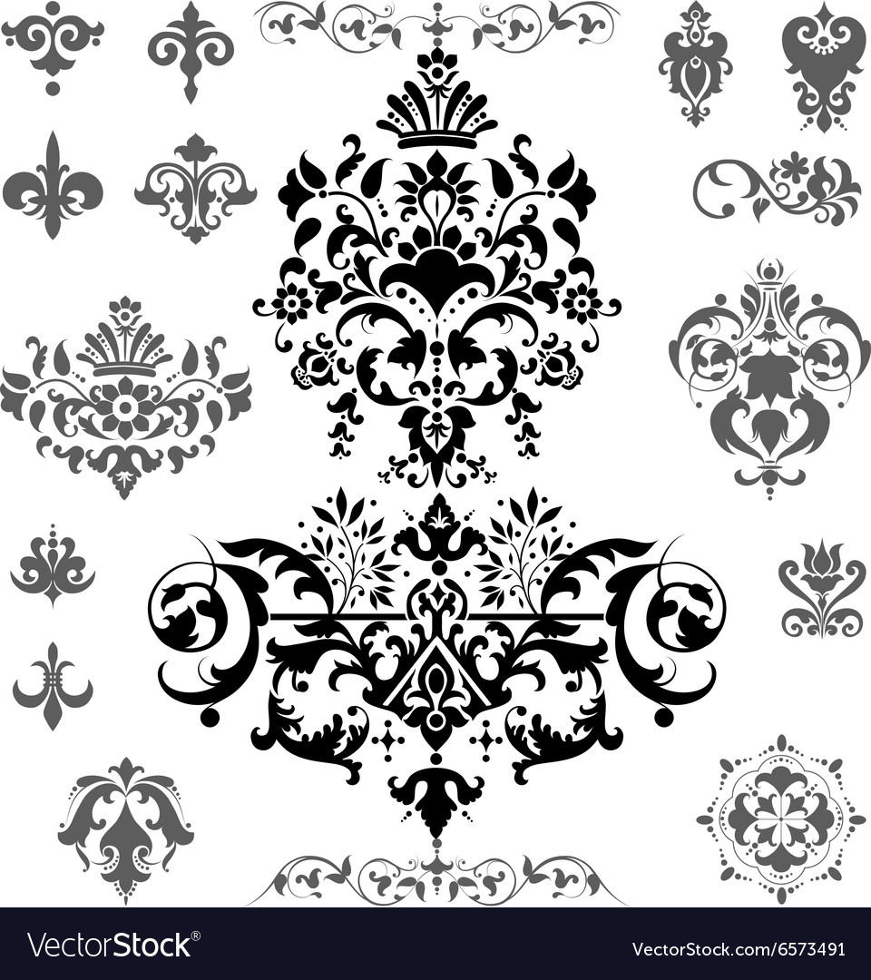 Patterned elements Royalty Free Vector Image - VectorStock