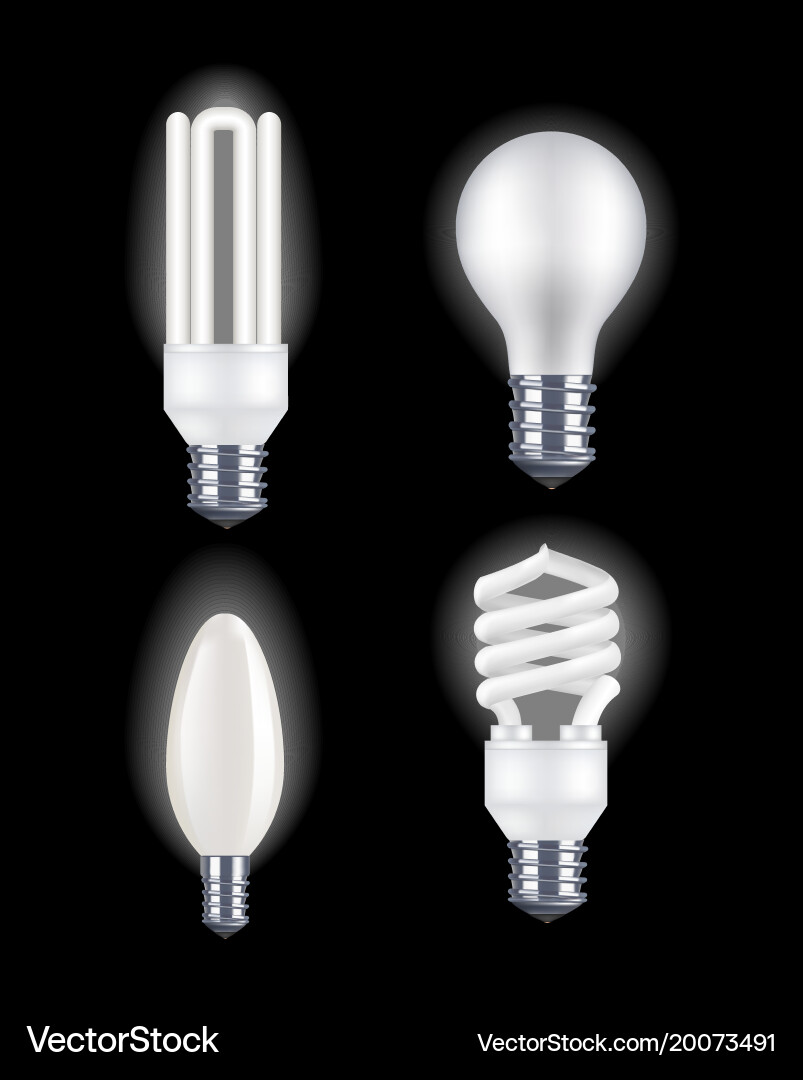 Realistic detailed fluorescent and electric light Vector Image