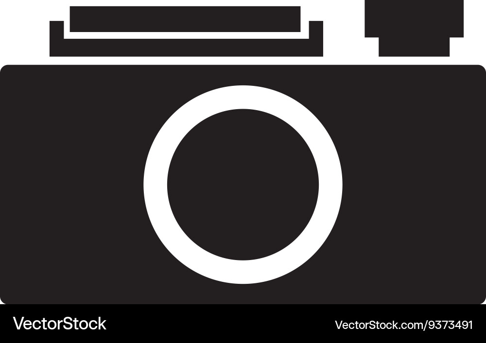 Retro camera isolated icon design Royalty Free Vector Image