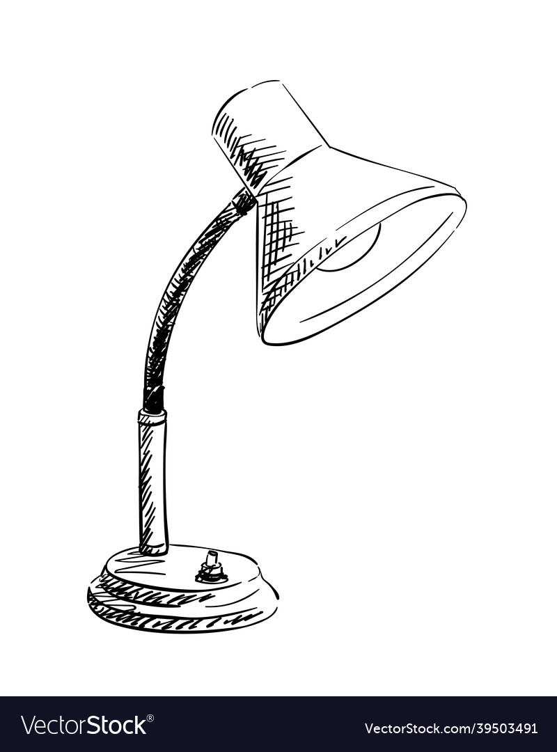 Table lamp Royalty Free Vector Image - VectorStock