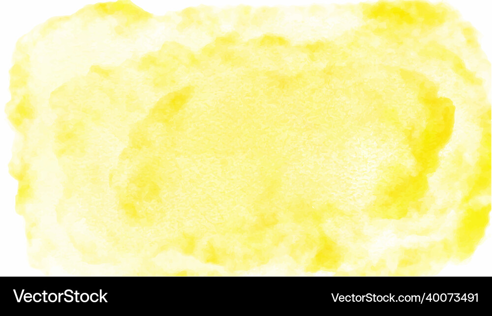 Yellow watercolor background for your design Vector Image