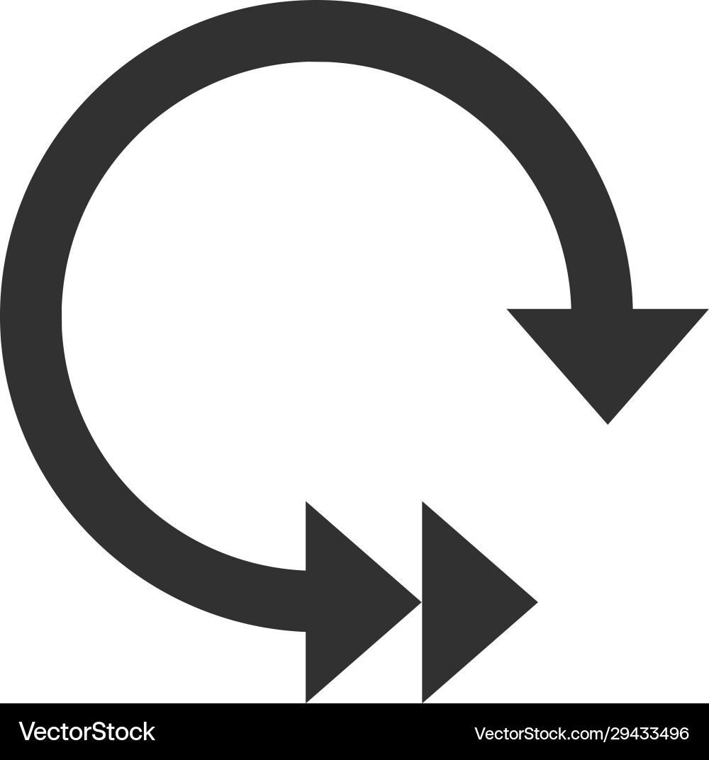 Circle arrow with two pointers stock Royalty Free Vector