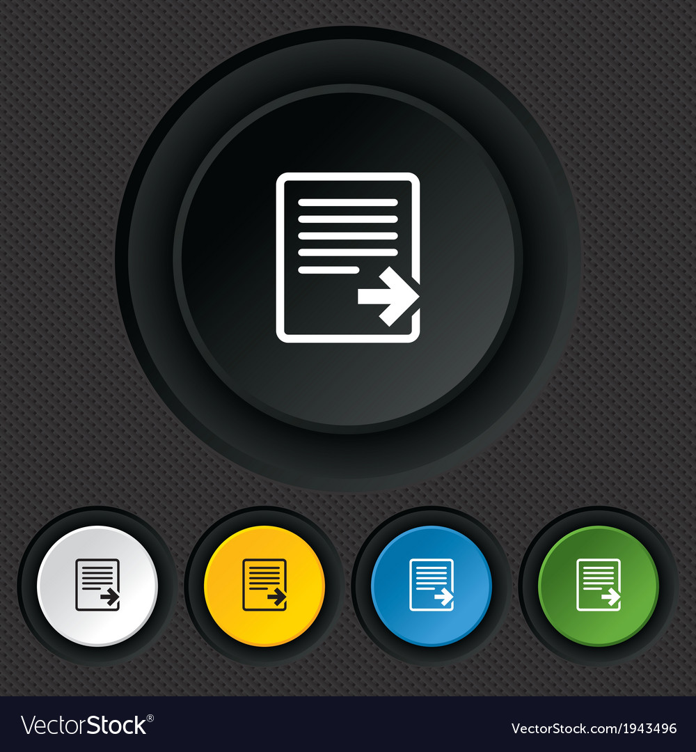 Export file icon file document symbol Royalty Free Vector