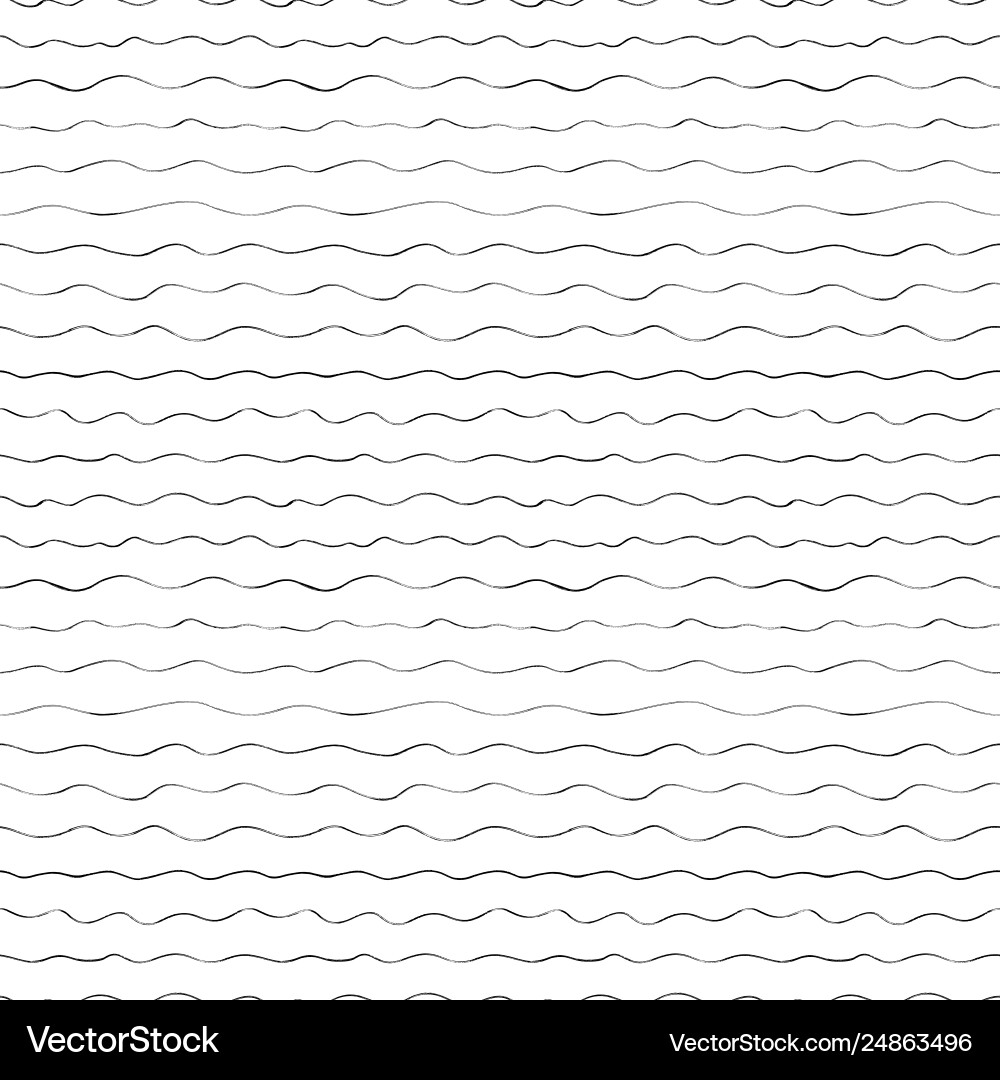 Grunge ink waves seamless pattern Royalty Free Vector Image