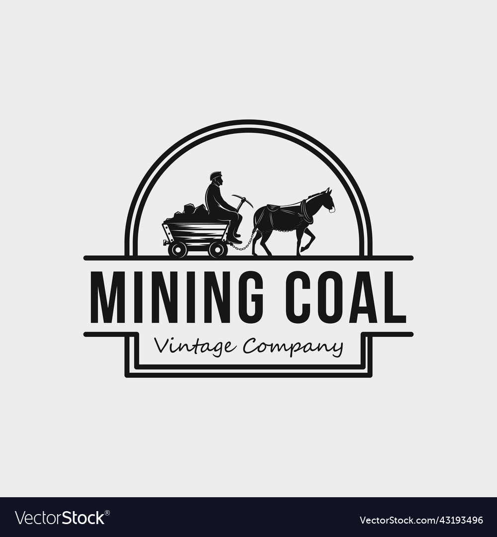 Mining or construction logos Royalty Free Vector Image