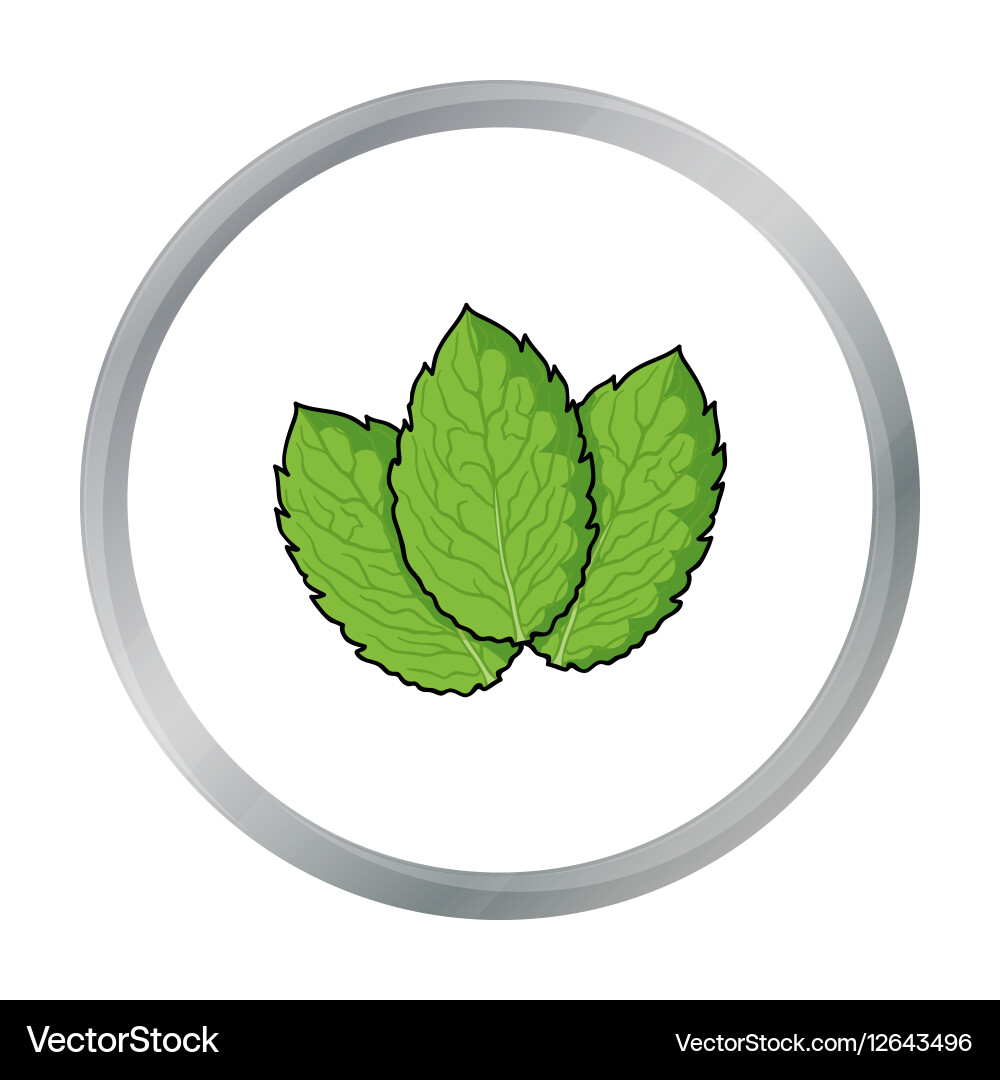 Mint icon in cartoon style isolated on white Vector Image