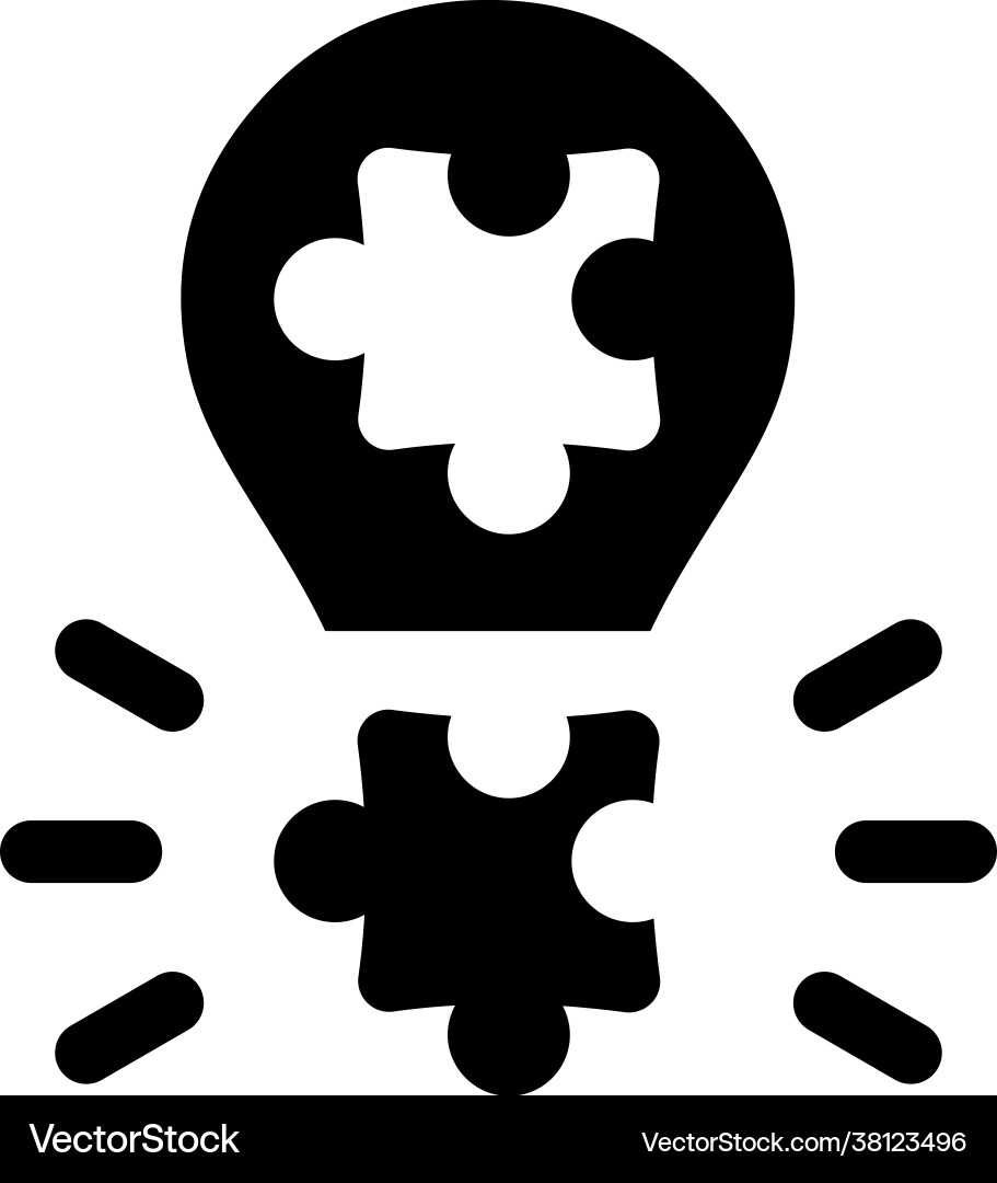 Solution icon eps file Royalty Free Vector Image