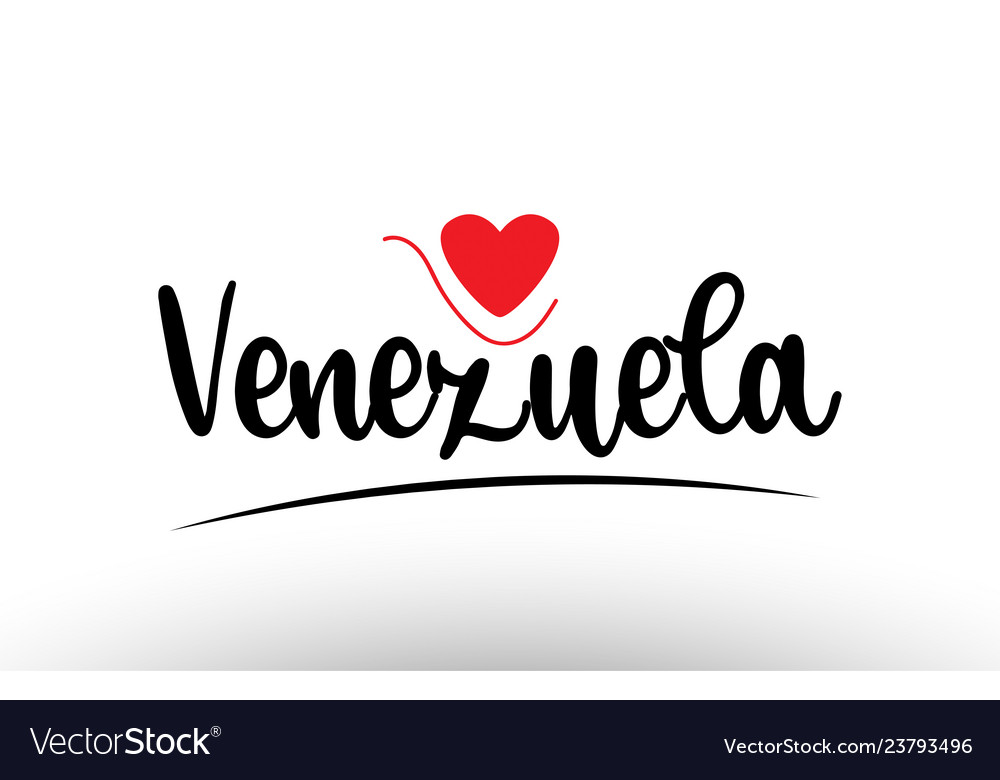 Venezuela country text typography logo icon design