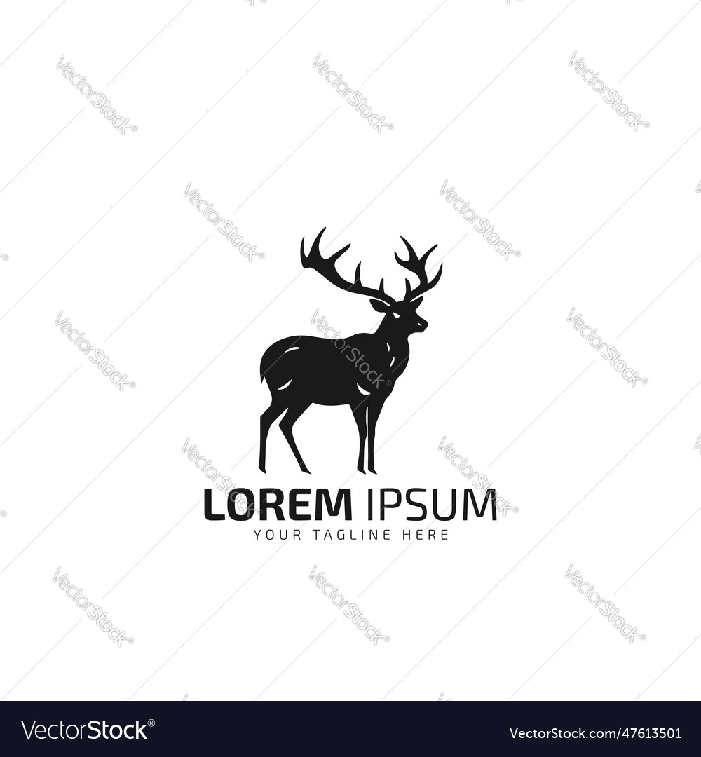 Deer logo design template Royalty Free Vector Image