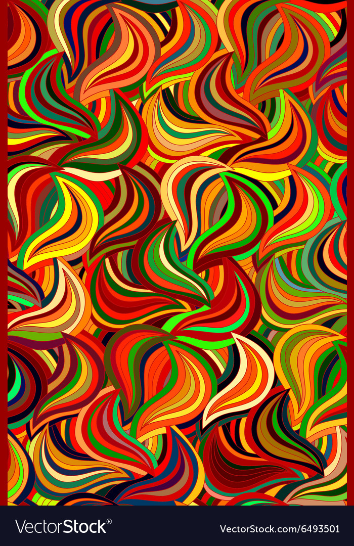 Floral seamless background drawn lines Royalty Free Vector