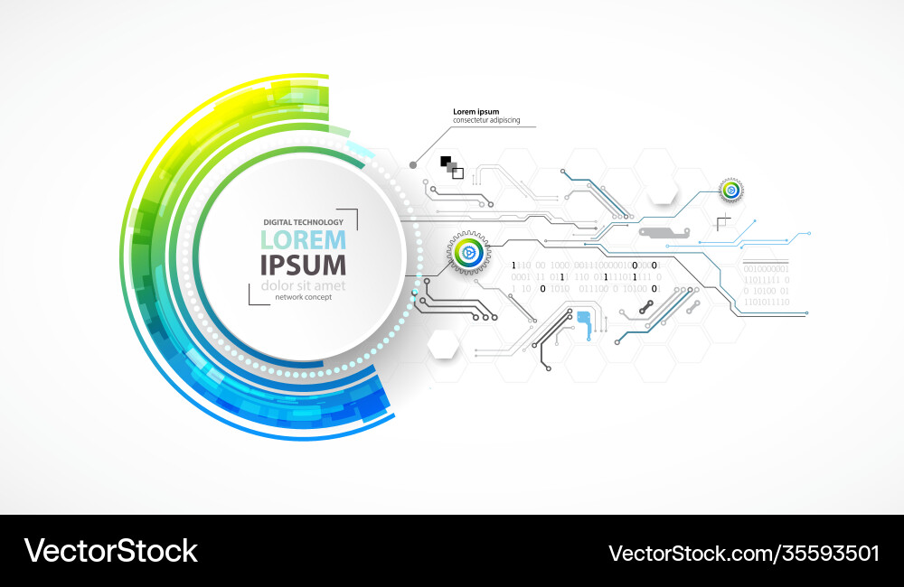 Hi-tech digital technology and engineering theme Vector Image