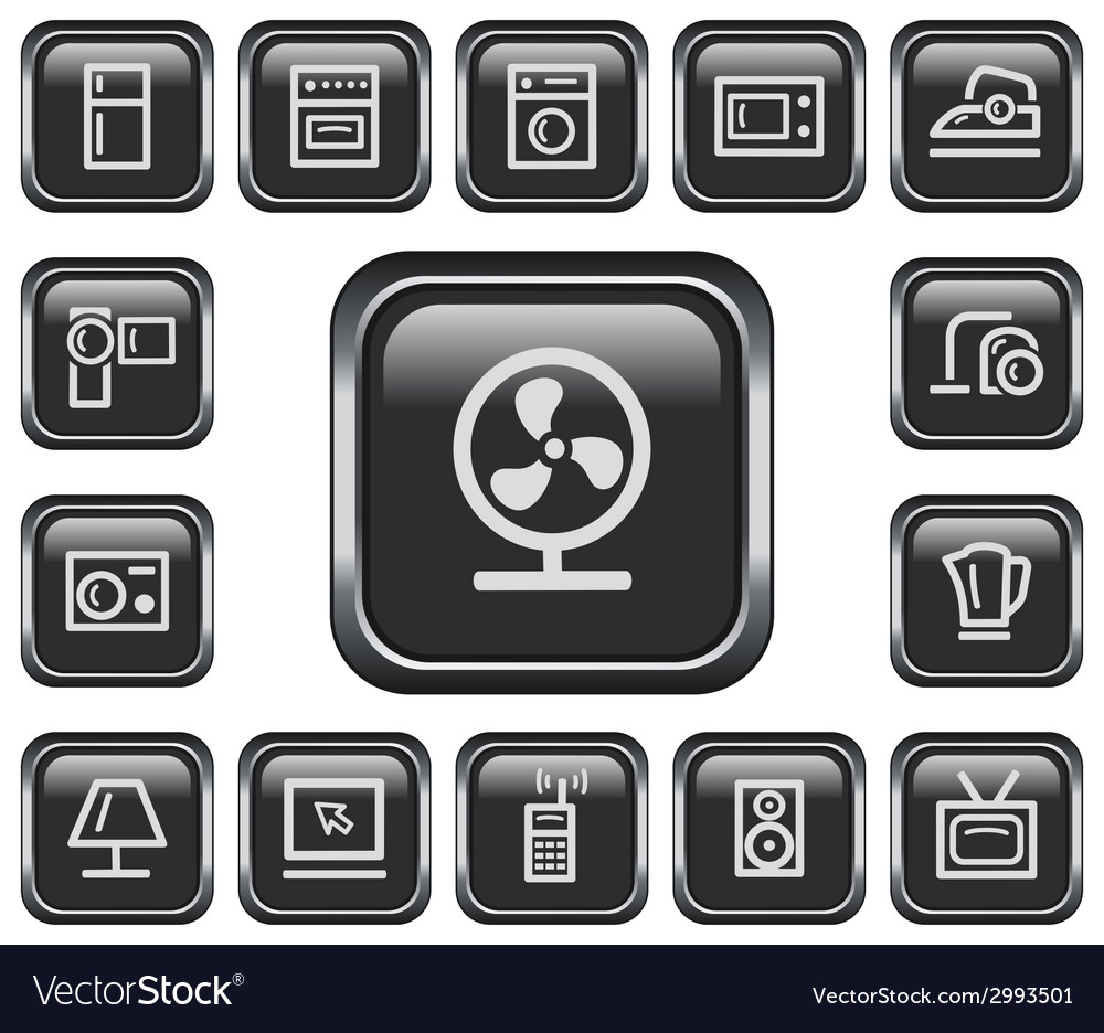 Home electronics buttons Royalty Free Vector Image