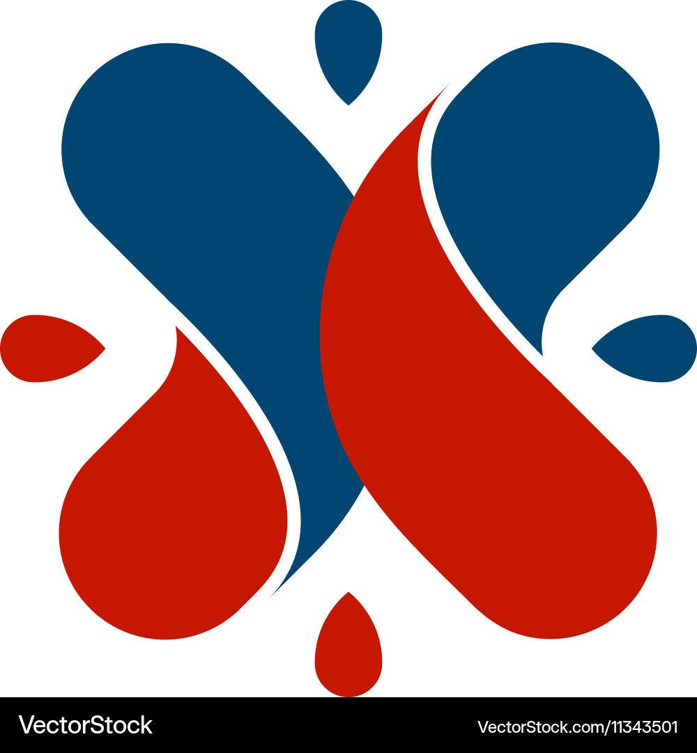 Isolated abstract colorful cross logo human Vector Image