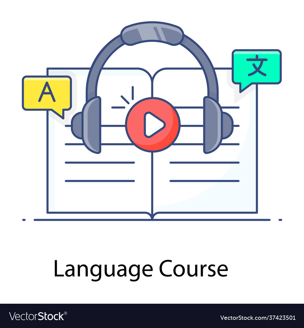 Language course Royalty Free Vector Image - VectorStock