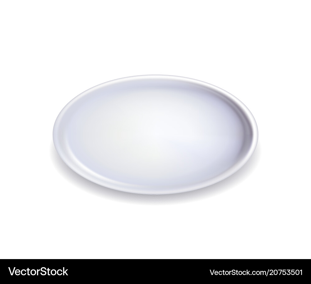 Realistic detailed 3d template blank white food Vector Image