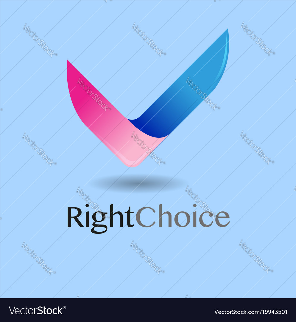 Right choice Royalty Free Vector Image - VectorStock