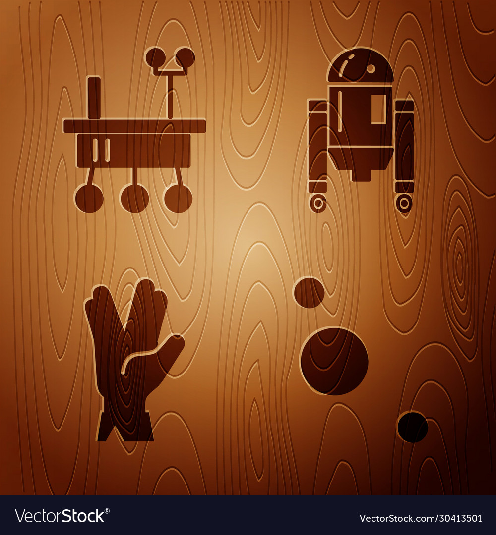 Set solar system mars rover vulcan salute Vector Image Set solar system mars rover vulcan salute Vector Image