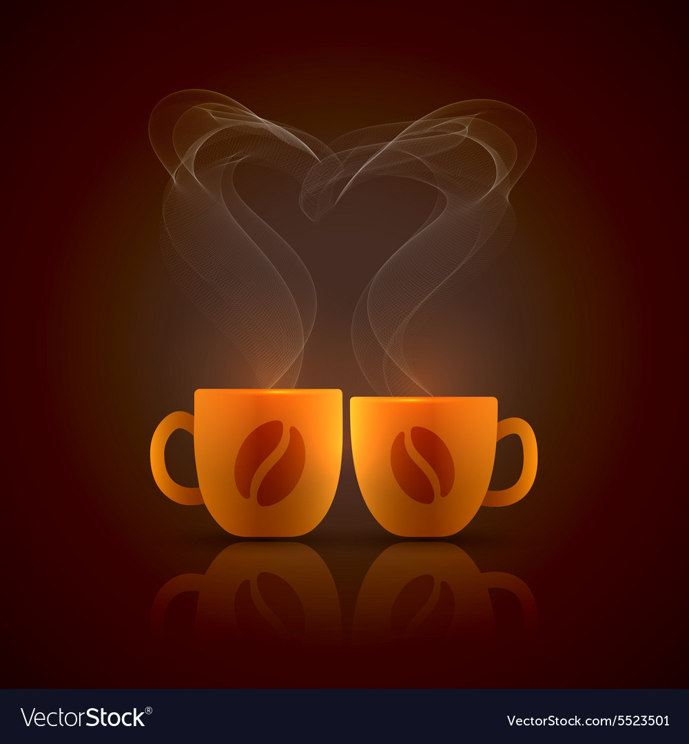 Two cups Royalty Free Vector Image - VectorStock