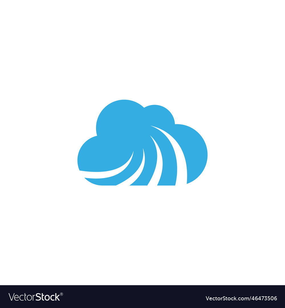 Cloud template icon Royalty Free Vector Image - VectorStock