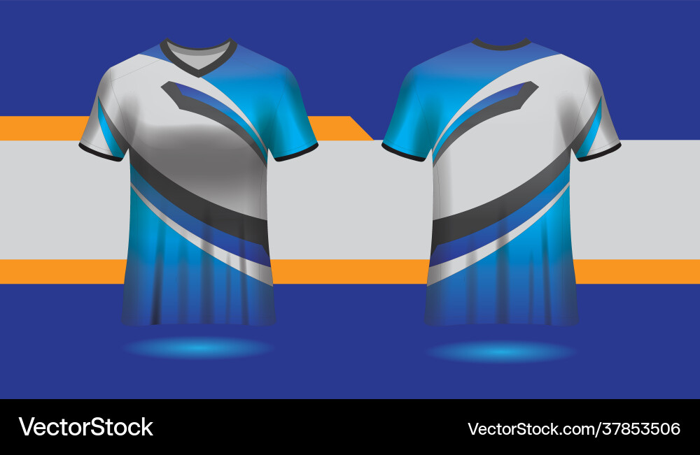 Club shirt design uniform front and back v Vector Image