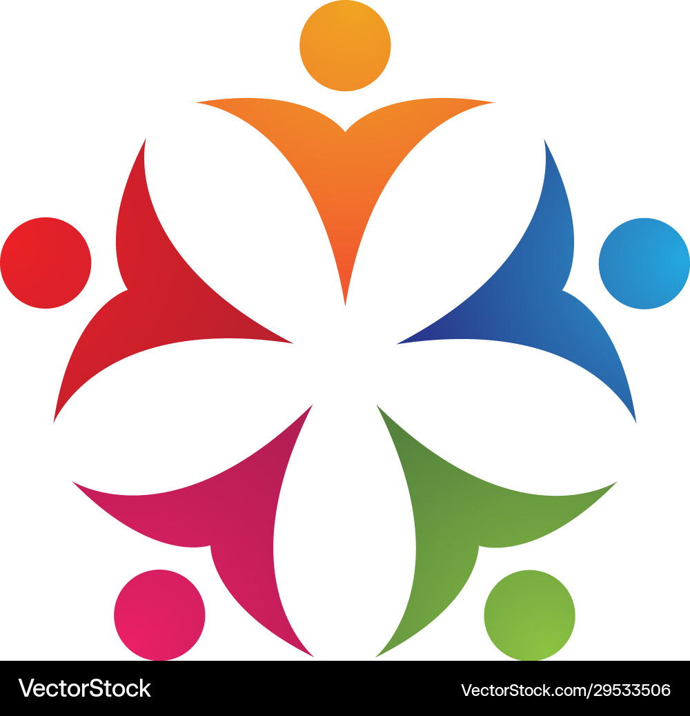 Community people logo network and social Vector Image