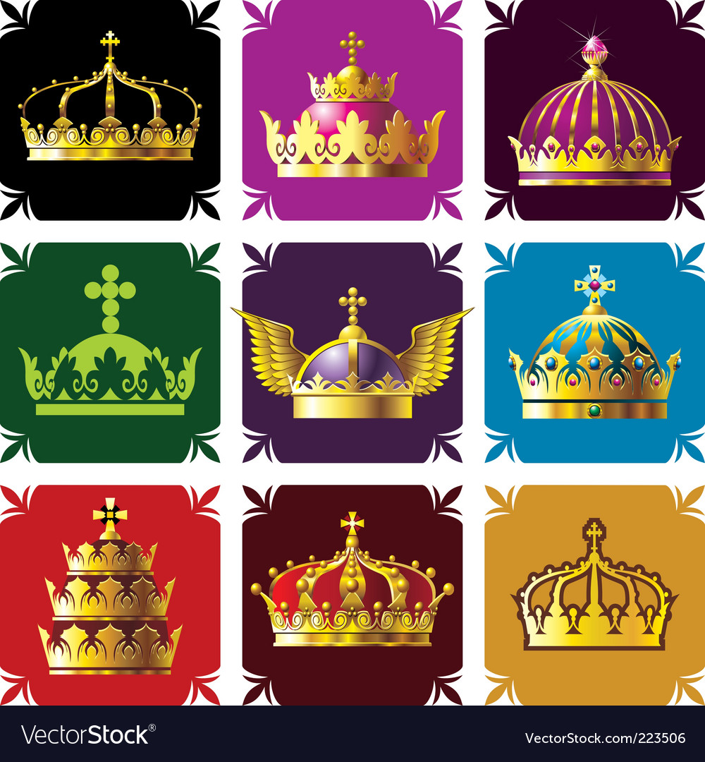 Crowns Royalty Free Vector Image - VectorStock