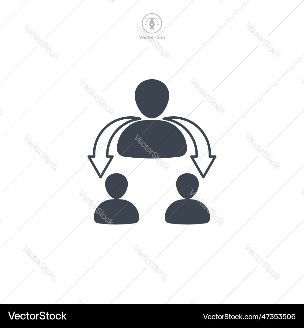 Employee referral icon symbol template Royalty Free Vector
