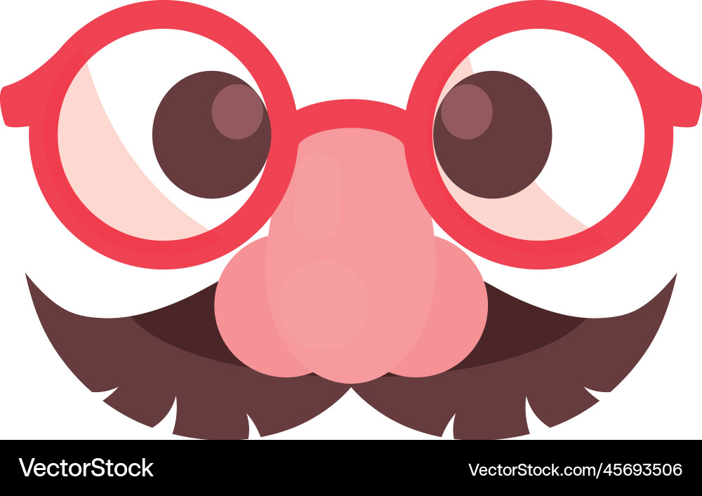 Funny mask april fools day Royalty Free Vector Image