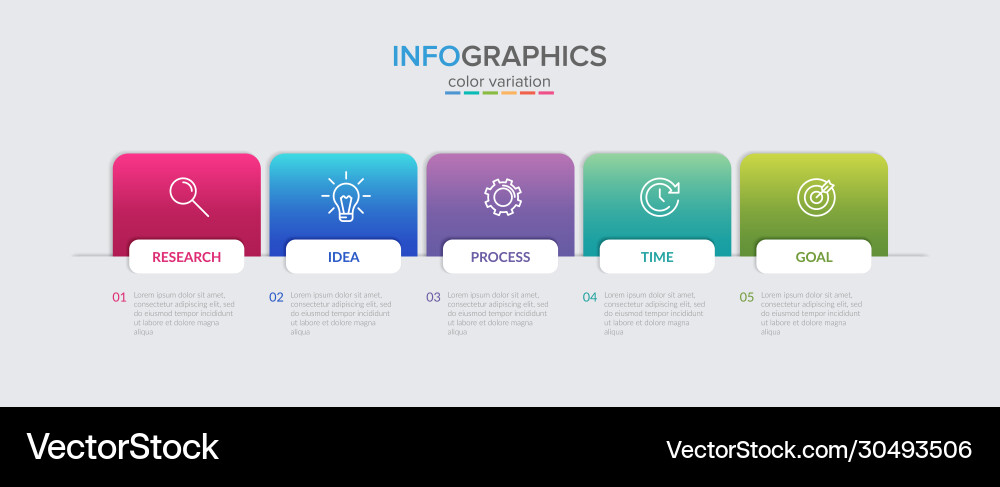 Infographic design with icons and 5 options Vector Image