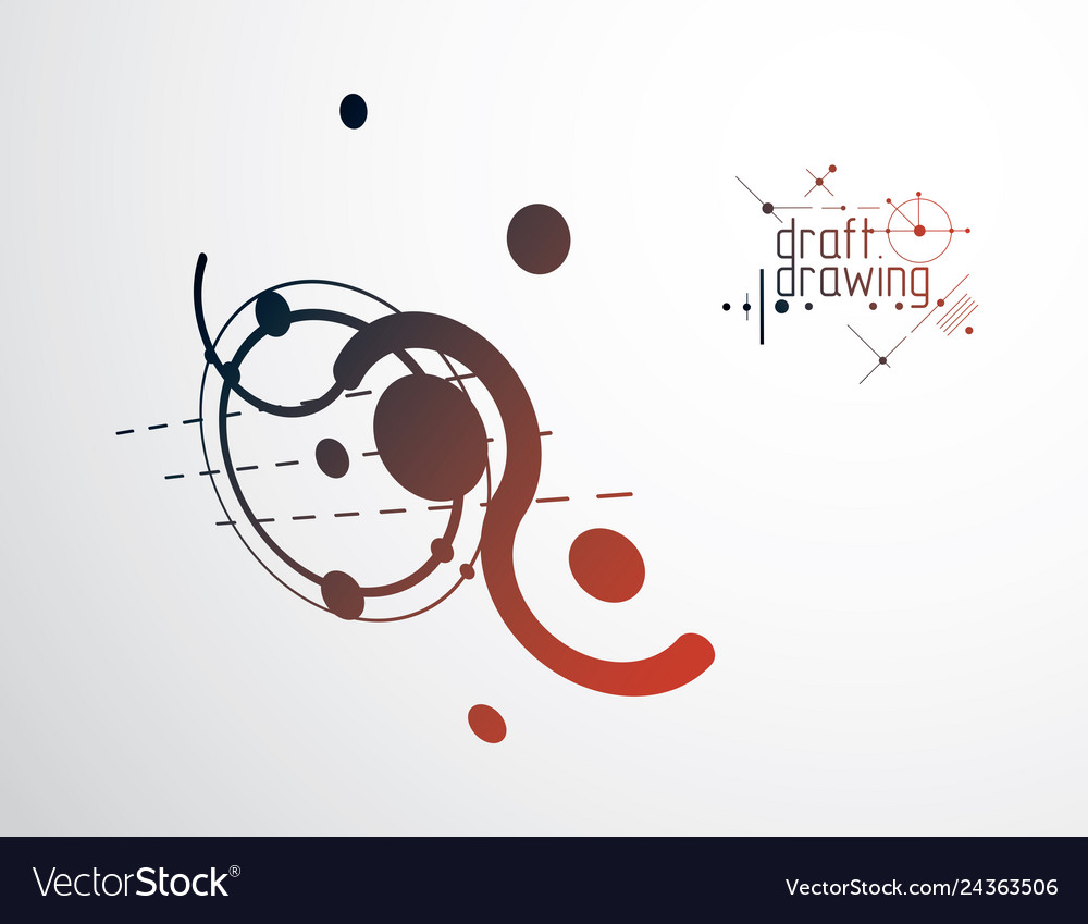 Mechanical engineering technology abstract Vector Image