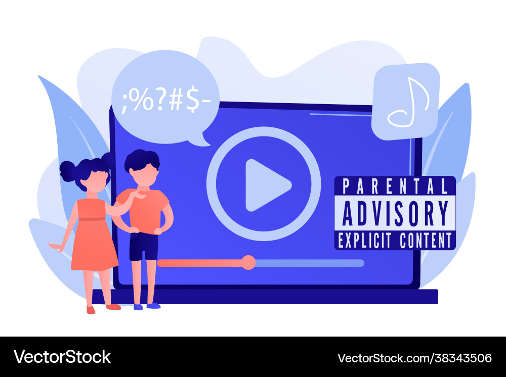 Parental advisory music concept Royalty Free Vector Image